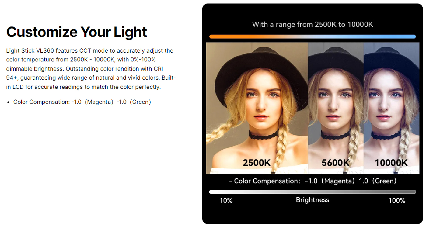 Ulanzi VL360 RGB LED Video Light 38W Handheld Full-Color Fill Lamp ...