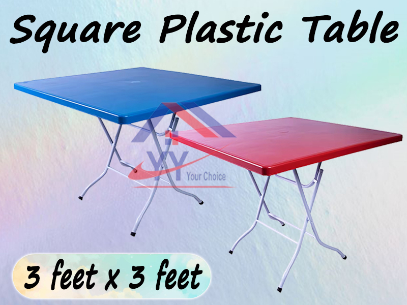 Square Plastic Table/Foldable Plastic Table 3x3/Dining Table/Square ...