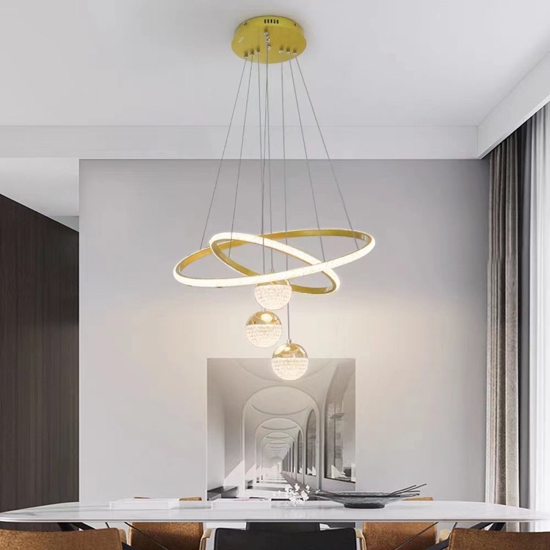 Led Circle Ceiling Hanging Chandelier Rings 2ring Pendant Lamp | Shopee ...