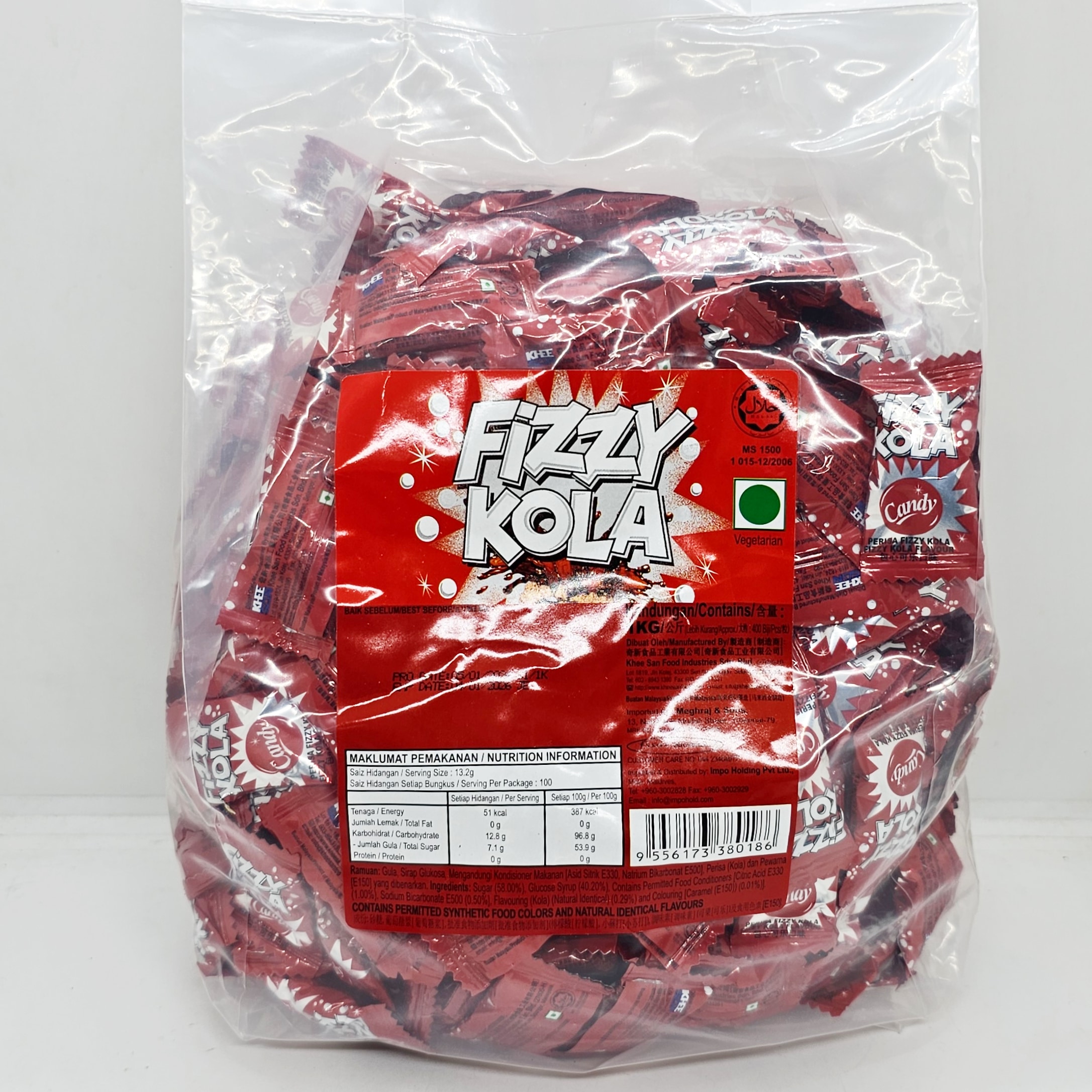 Fizzy Kola Cola Candy (300 / 200 / 100 / 50 pcs) Gula gula Fizzy Kola ...