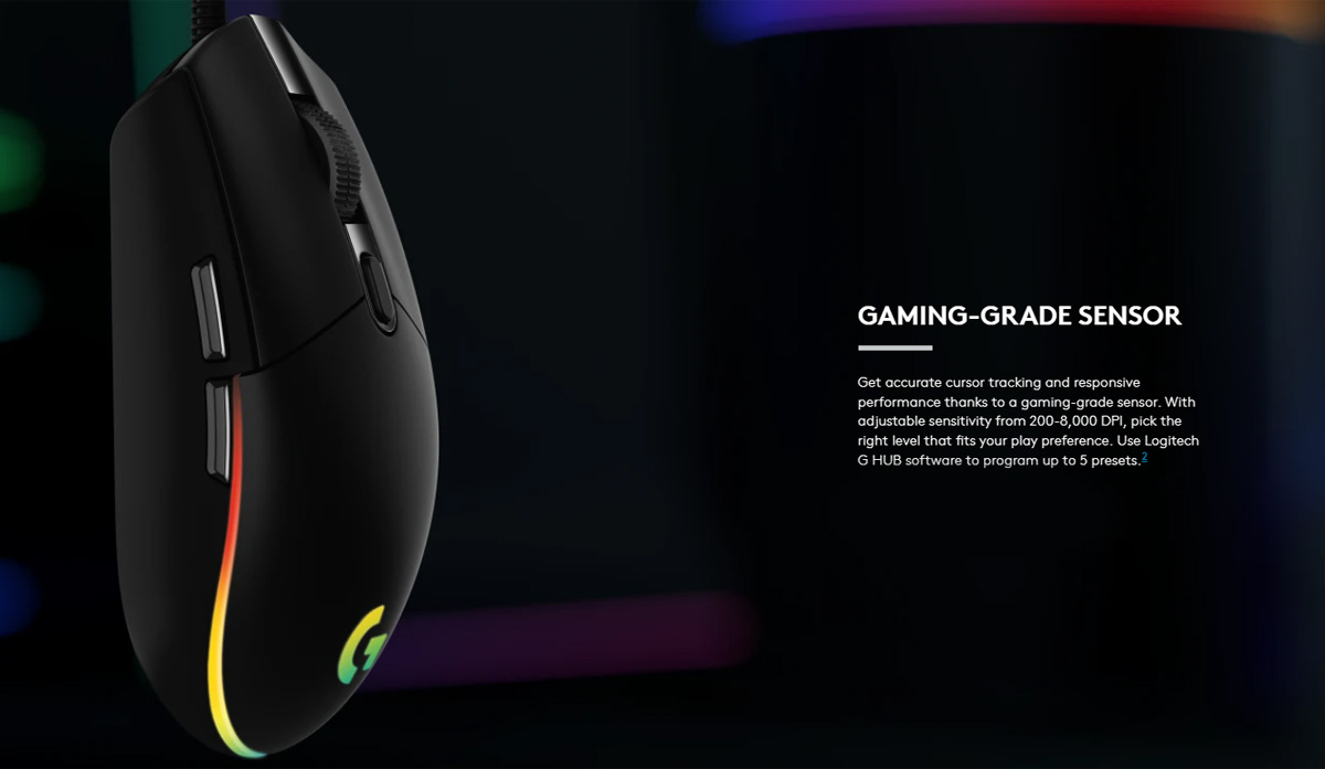 Logitech G102 Light Sync Gaming Wired Mouse | Gaming Grade Sensor | 8k DPI | Light Weight Mouse ...