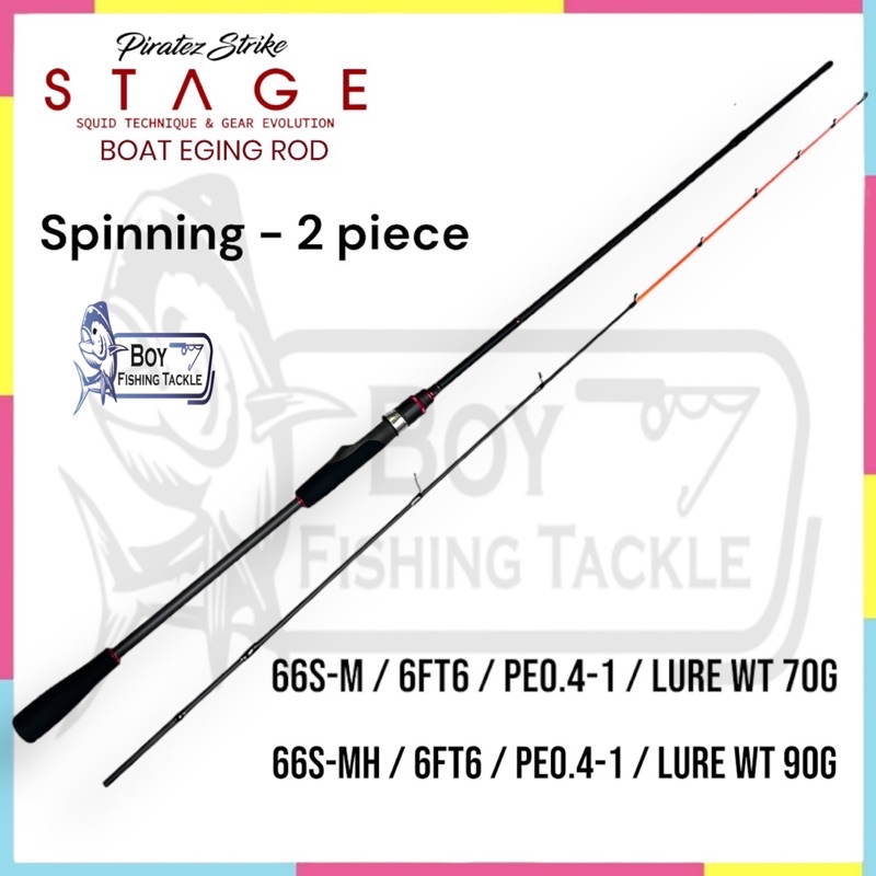 2024 PIRATEZ STRIKE STAGE BOAT EGING ROD SPINNING BAITCASTING ROD ...