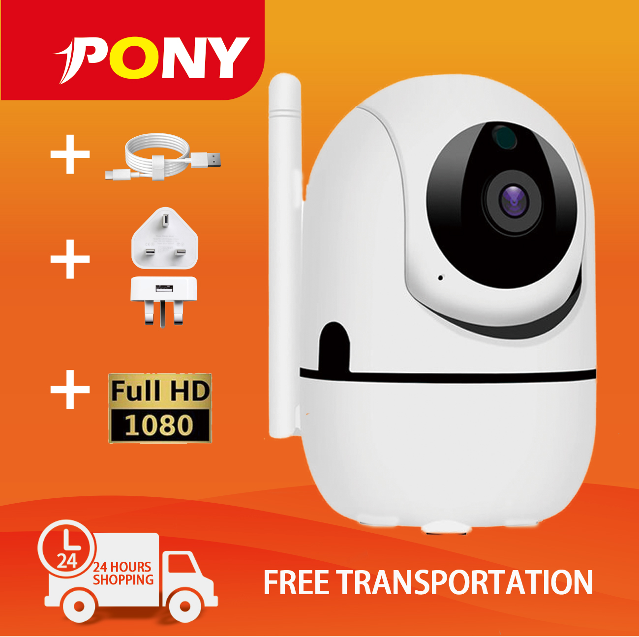 Pony HD 1080P wireless WiFi IP Camera App CCTV Mini Network ...