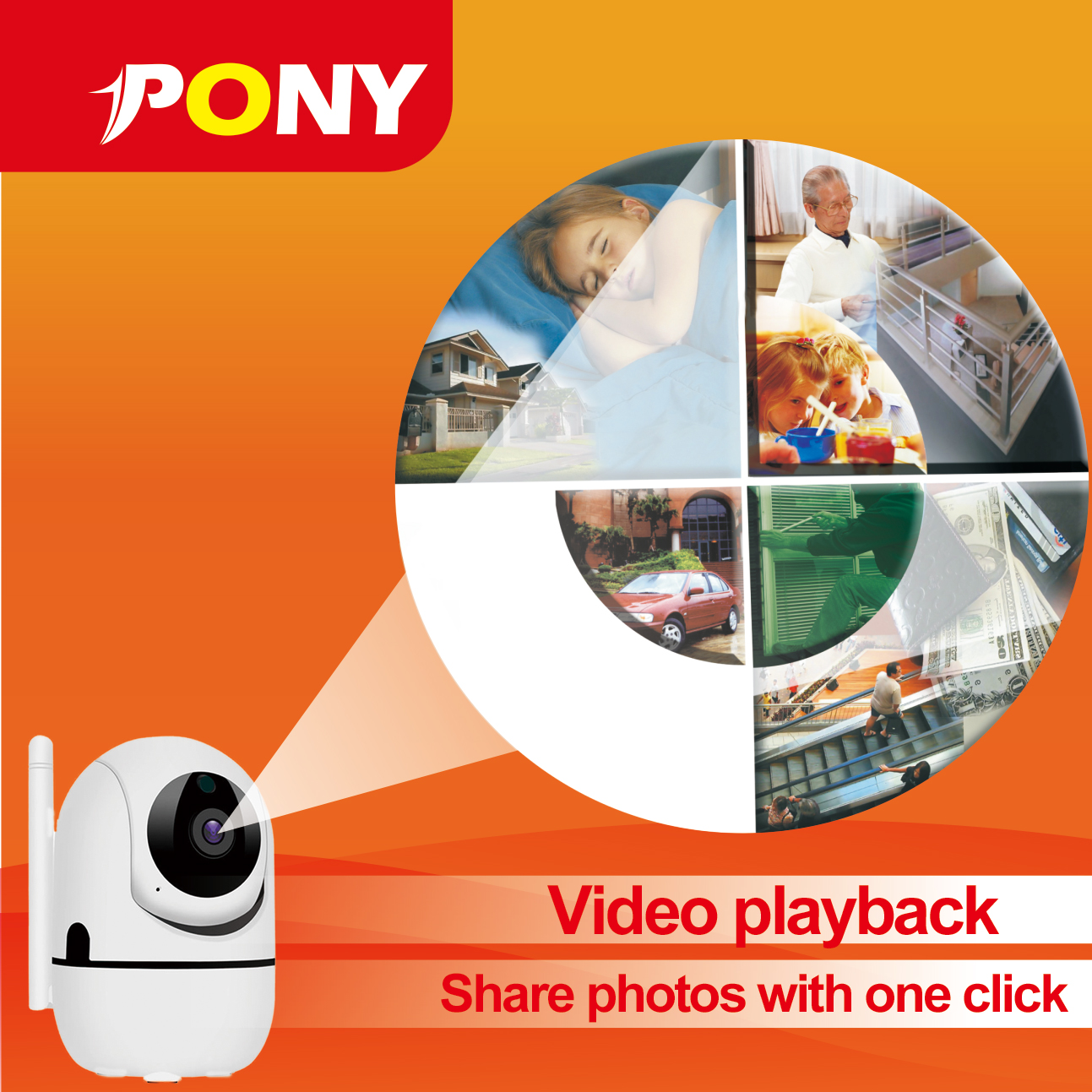 Pony HD 1080P wireless WiFi IP Camera App CCTV Mini Network ...