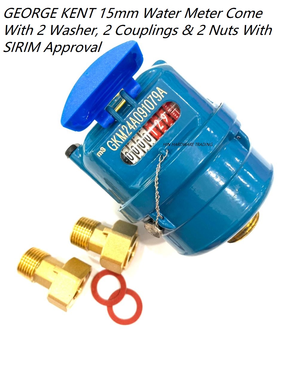 GEORGE KENT 15mm Water Meter Come With 2 Washer 2 Couplings & 2 Nuts ...