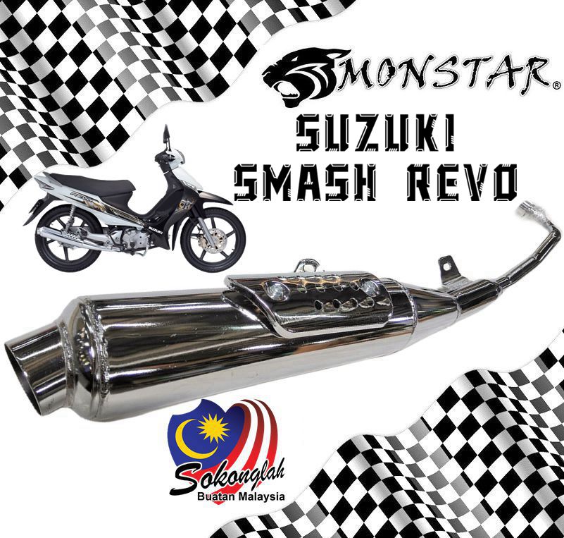 Ekzos Std Exhaust Ori Racing Muffler Smash Revo Suzuki EJM epower ...