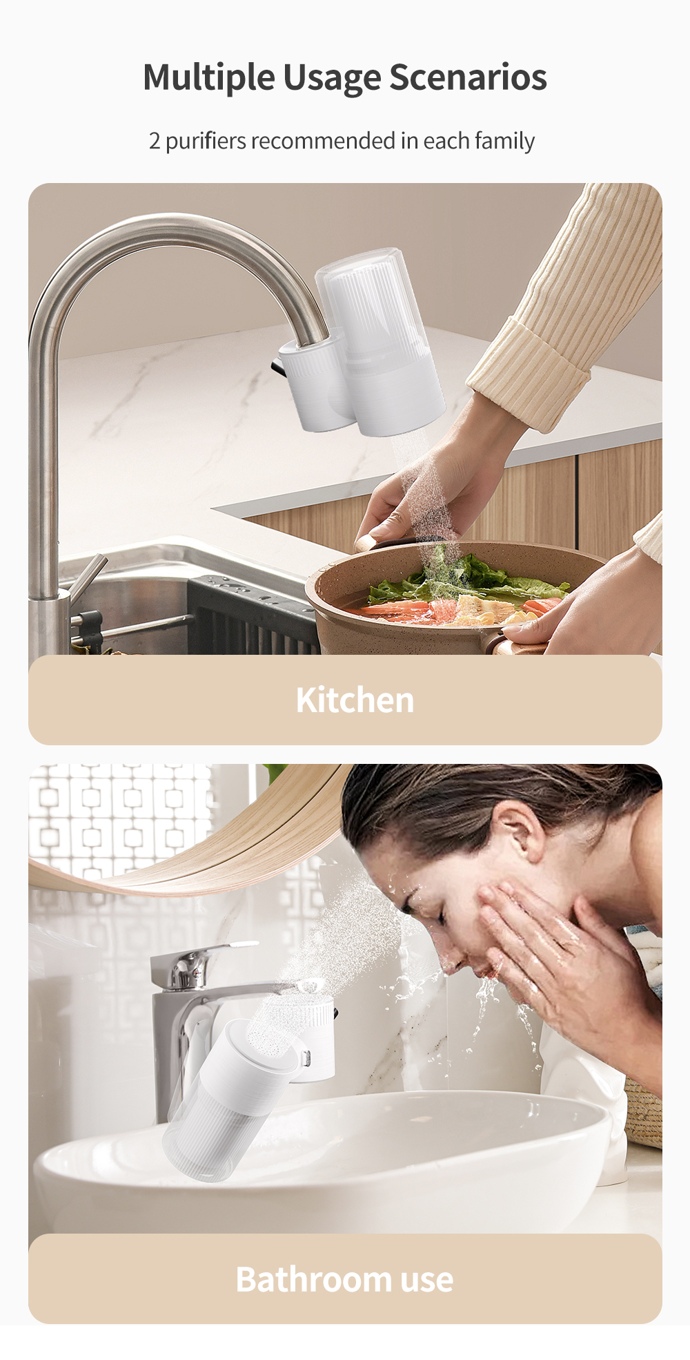 Simplus Ultrafiltration Water Purifier Dual-use Kitchen Bathroom 6 ...