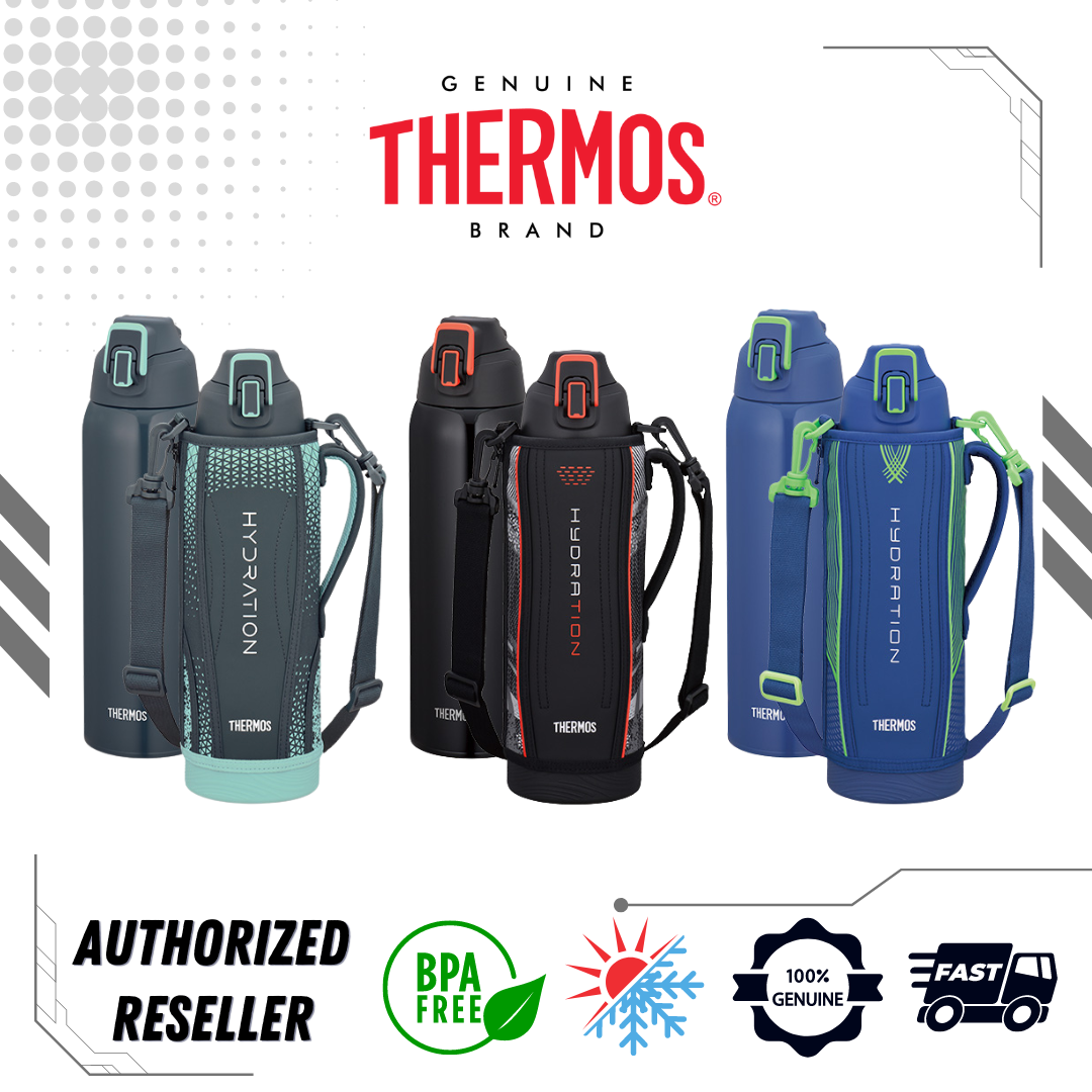 THERMOS Sport Bottle with Pouch (1.5L / 1.0L) For Cold & Warm Retention ...