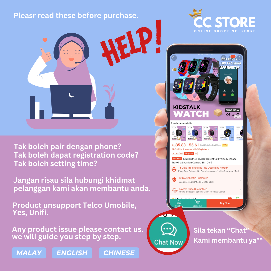 [Free Gift] Budak Jam Pintar Kids Smart Watch Voice Call Voice Message ...