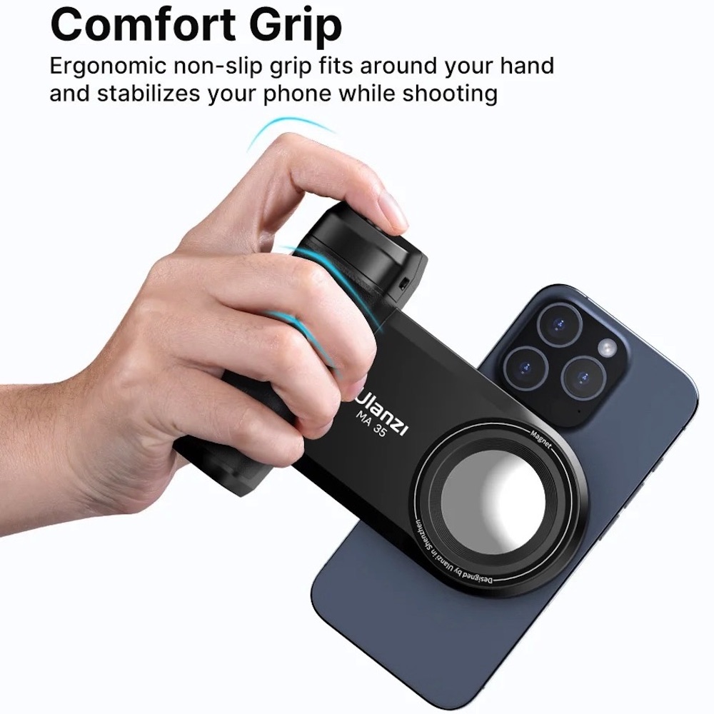 Ulanzi MA35 Magnetic Safe Phone Holder Clip Bluetooth Remote Shutter ...