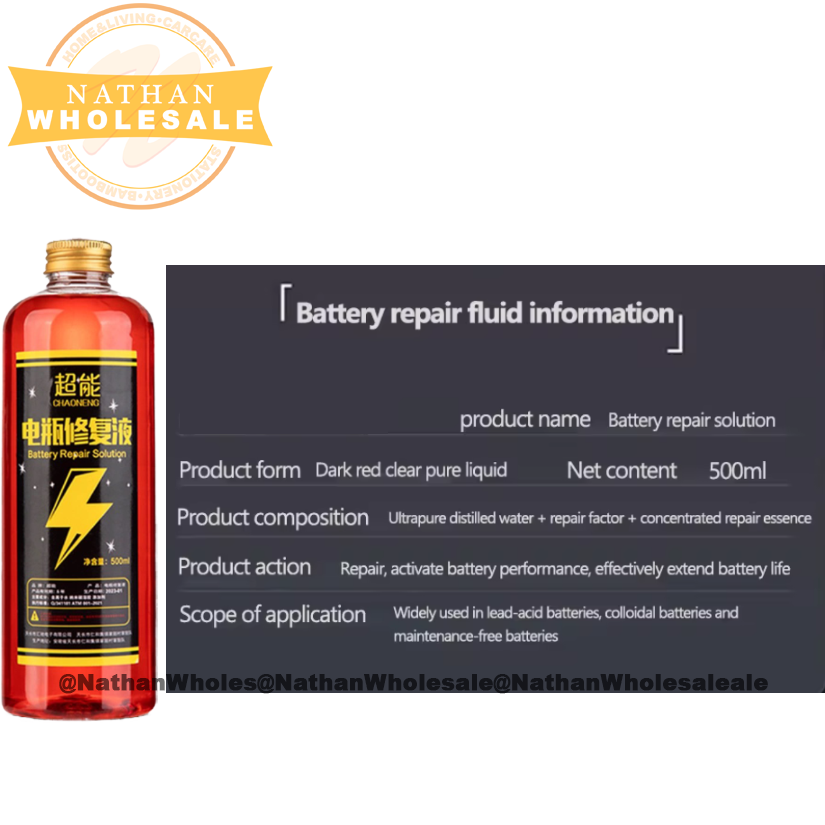 500ML Premium Brand battery repair fluid Air Bateri Kereta Repair 500ML ...