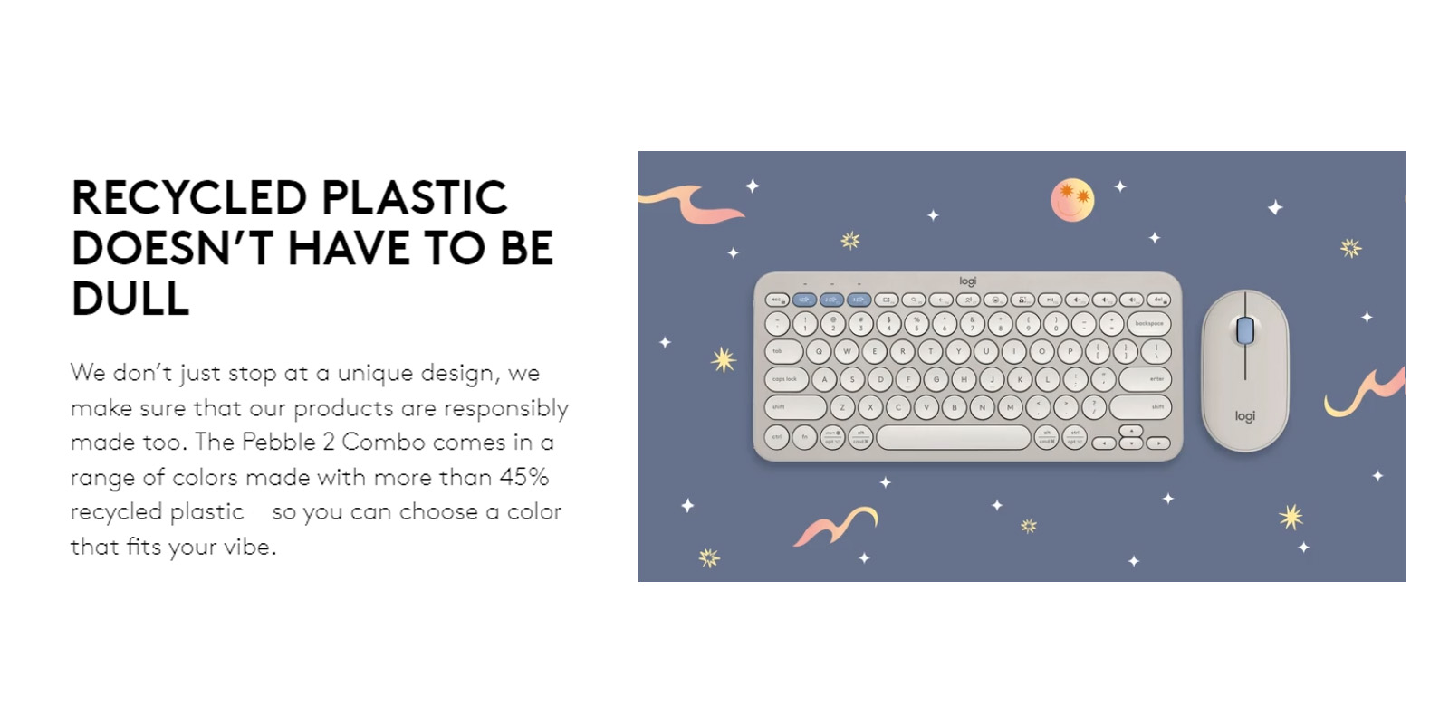 Logitech Pebble 2 Wireless Keyboard and Mouse Combo K380s and M350s ...