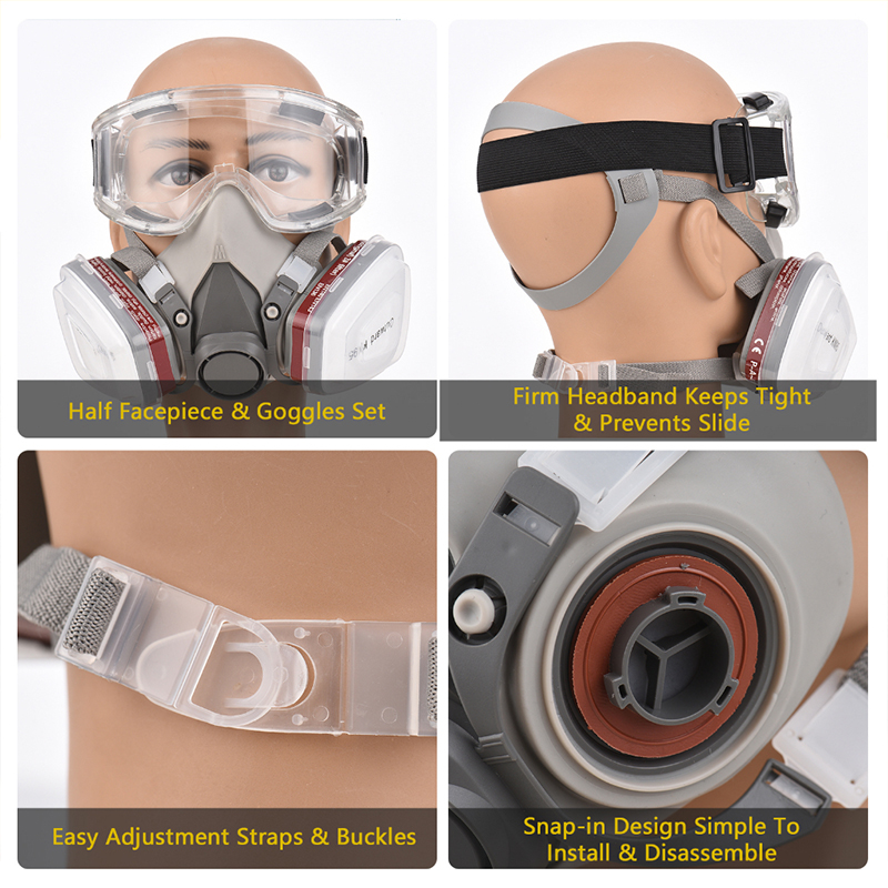 Gas Mask 6200 Safefy Protection Filter Dust Chemical Mask Spray Paint ...