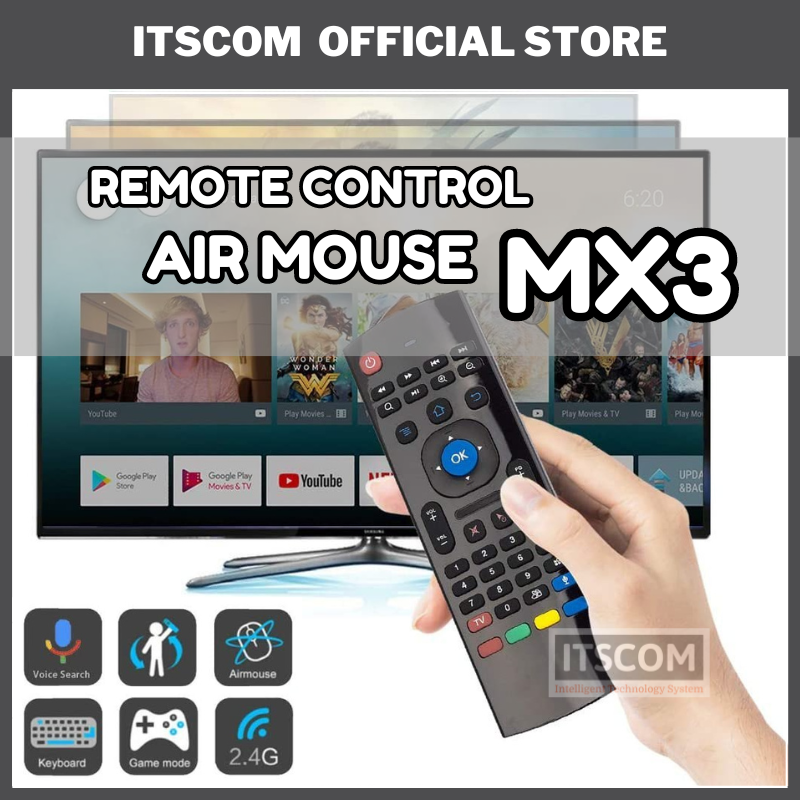 MX3 2.4GHz Wireless With Backlight Fly Air Mouse Keyboard Remote for ...