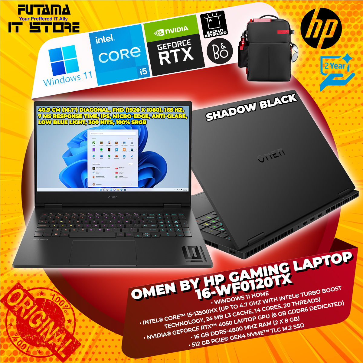 OMEN by HP Gaming Laptop 16-wf0120TX - (Intel Core i5-13500HX/16GB RAM ...