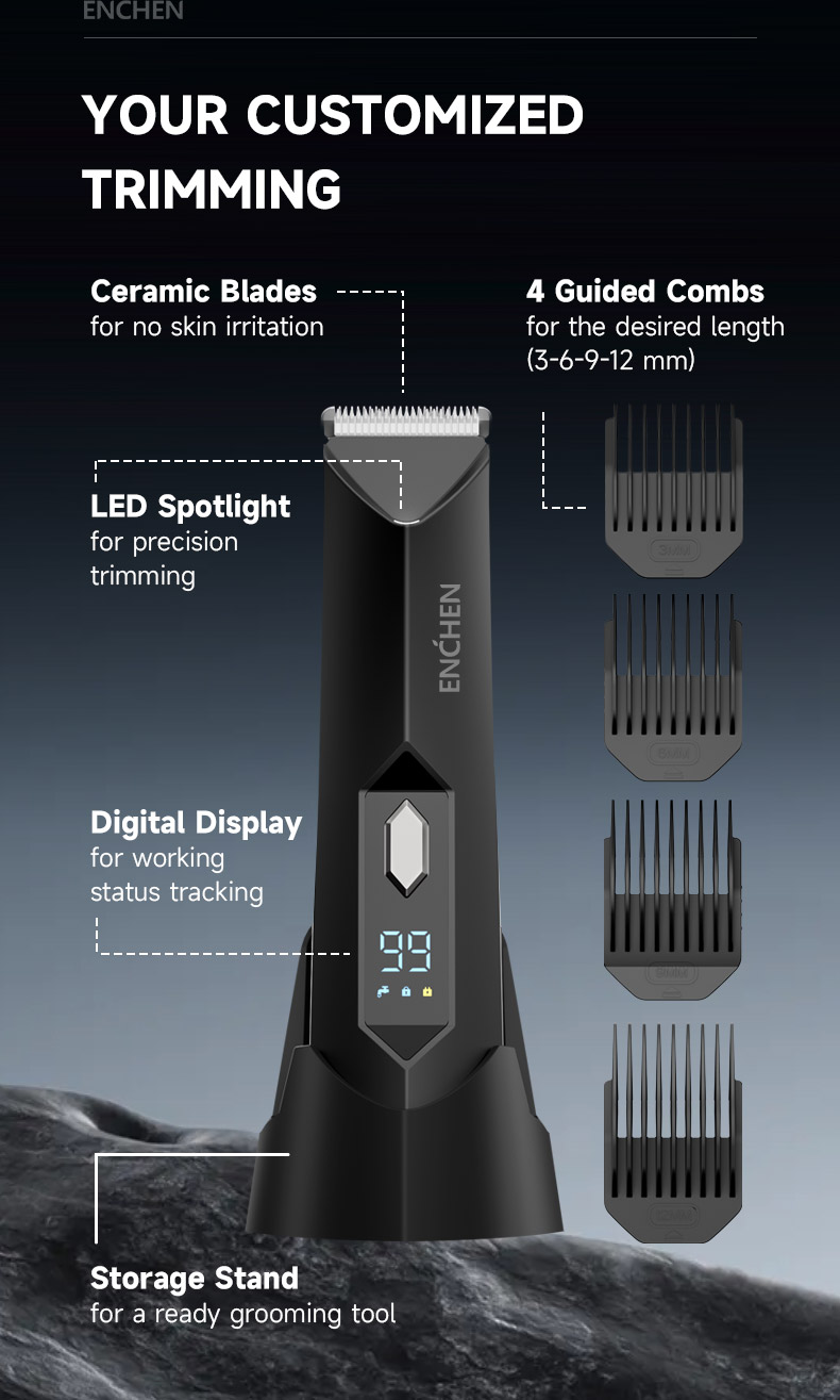 Enchen Spark 2 Pemangkas Elektrik Rambut Badan Body Hair Trimmer Skin ...