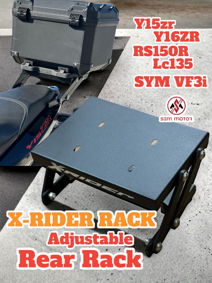 [5] X RIDER Adjustable Rack Box MONORACK ADJUSTABLE / GRAB FOOD HOLDER RACK HEAVY DUTY Y15ZR ...