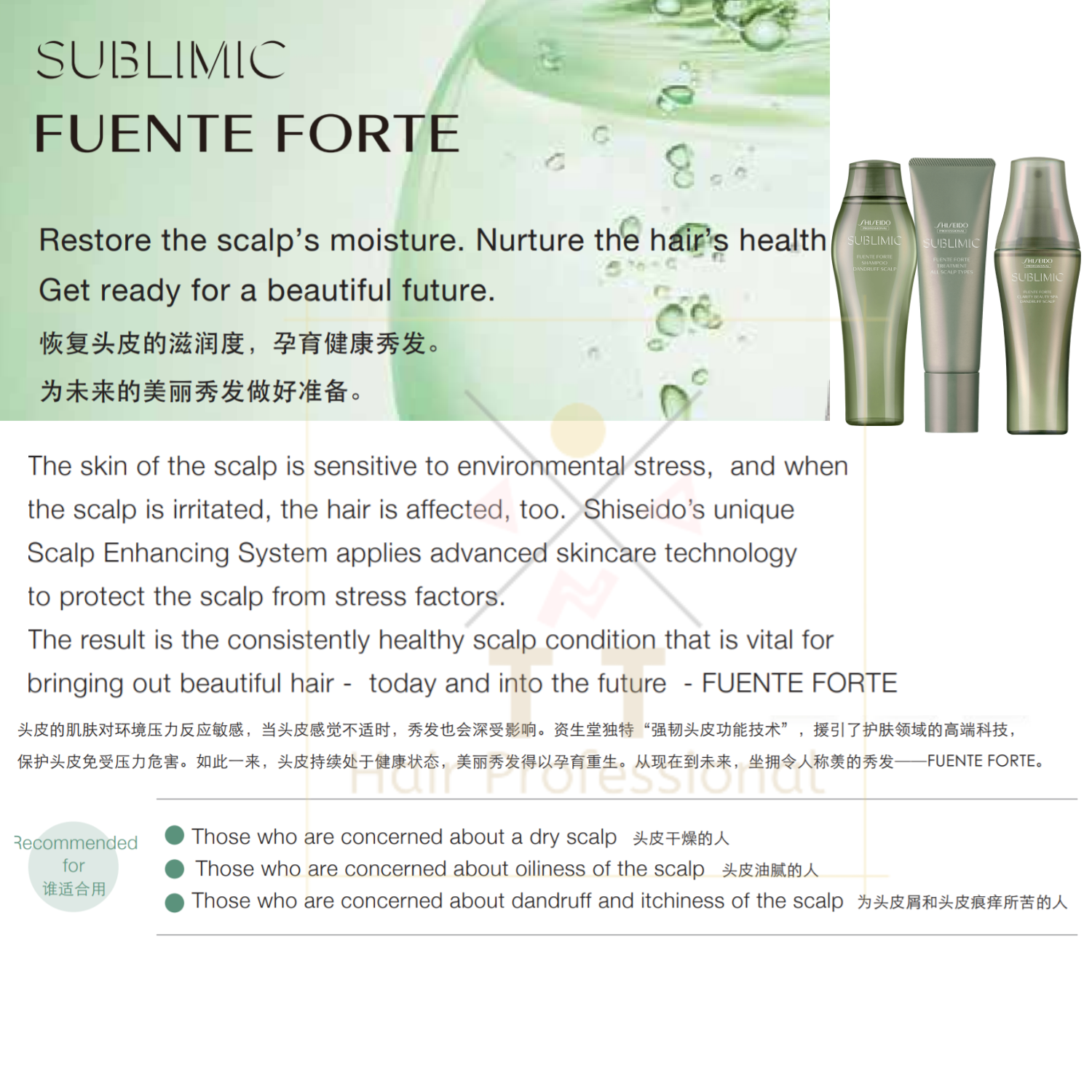 Shiseido Sublimic Fuente Force For Oily Dry Dandruff Scalp Care | Moist Shower | Clear Shower ...