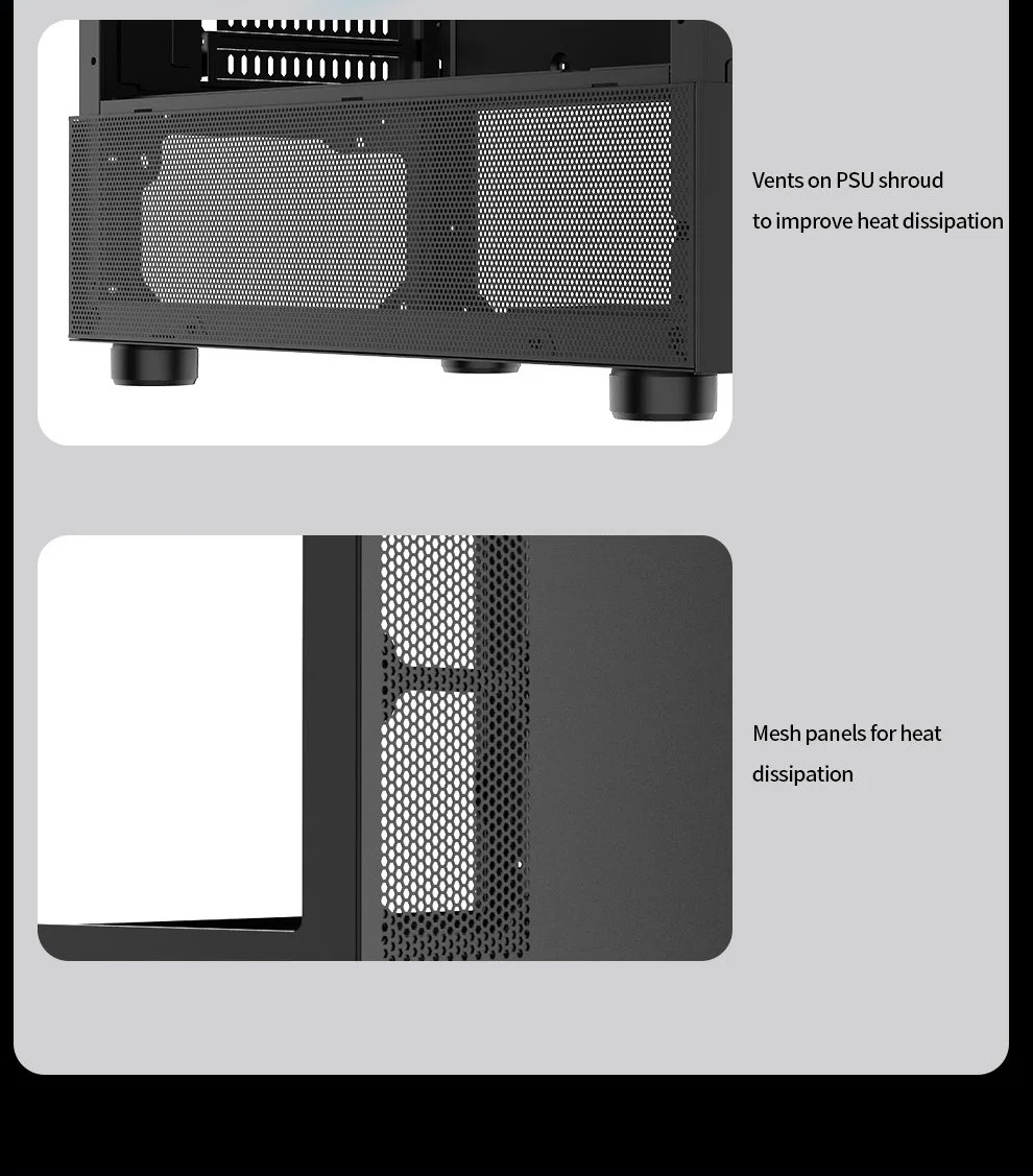 SEGOTEP ENDURA 240S M-ATX PC CASE WITH 3 ARGB FANS - BLACK / WHITE ...