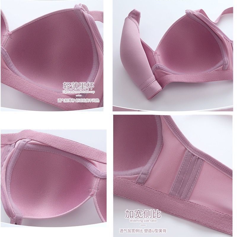 Women Bra Plus Size 36-46 BC Cup Wireless Full Cup Silk Plain Baju ...