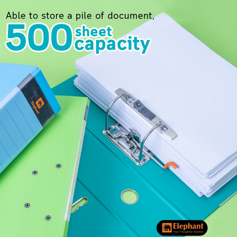 Elephant 2100F 3Inch F4 Color Lever Arch File Super Strong | Shopee ...