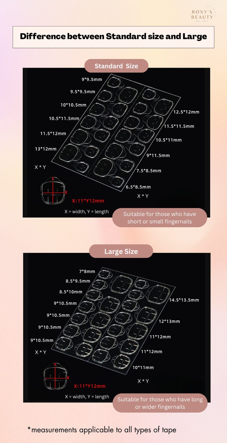 Double Sided Jelly Tape Glue Tape Nail Tab Gam Kuku for Fake Nails ...