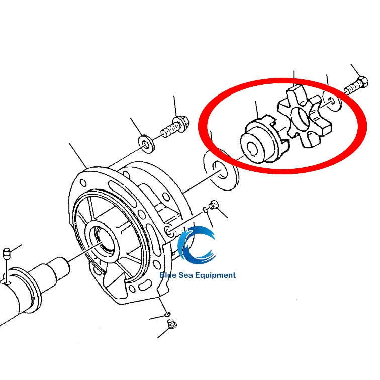 Jaw Coupling Spider Accessory Fuel Pump - 3046200 for Cummins NTA855 ...
