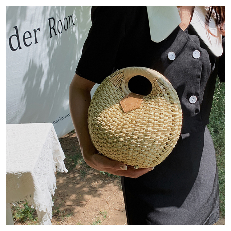 Knitted Straw Woven Weave Wedding Bag Aesthetic Tote Bag Anyaman ...