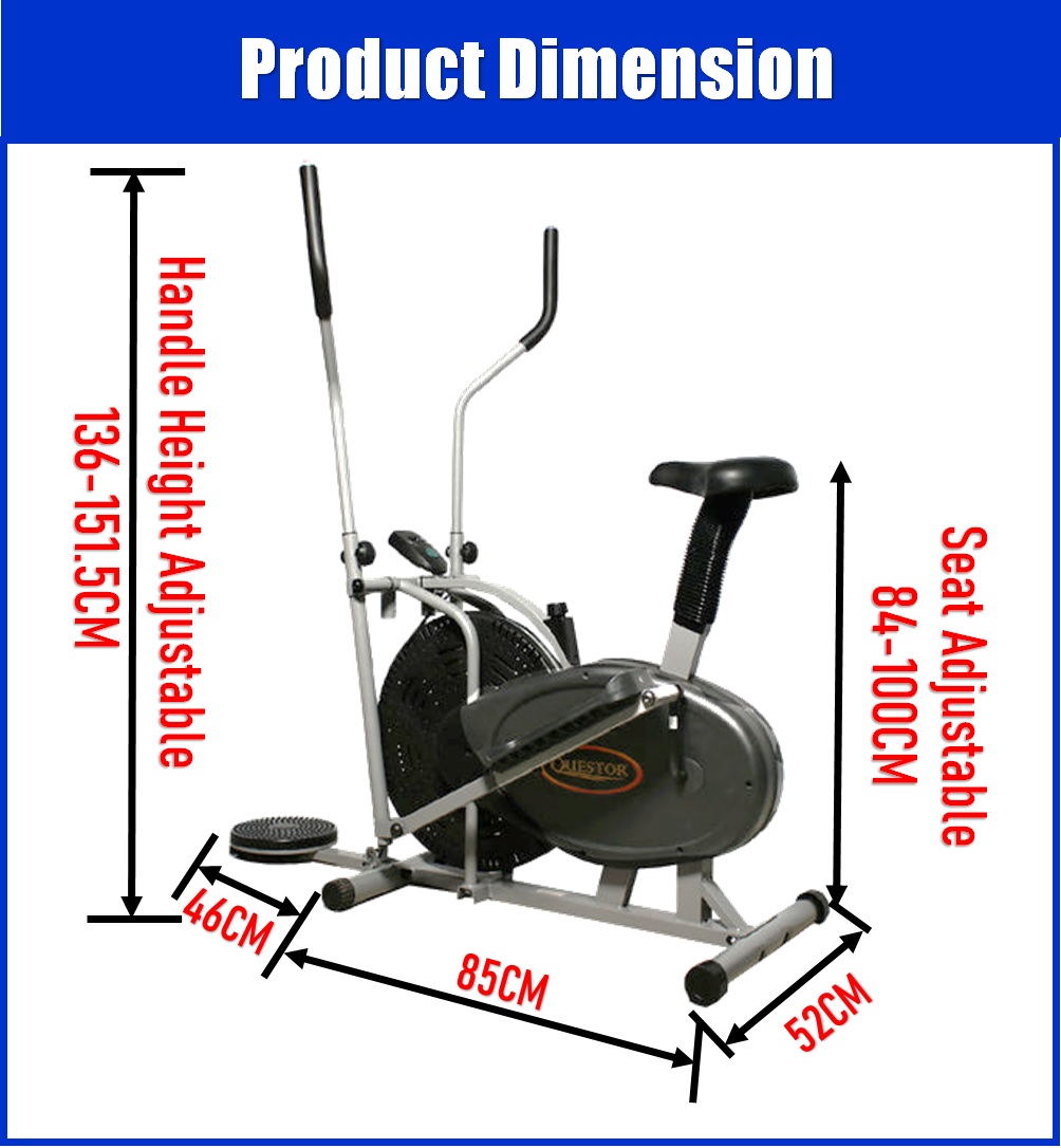 ADSports Orbitrac 8.2A Elliptical Cross Trainer Twister Exercise LCD ...