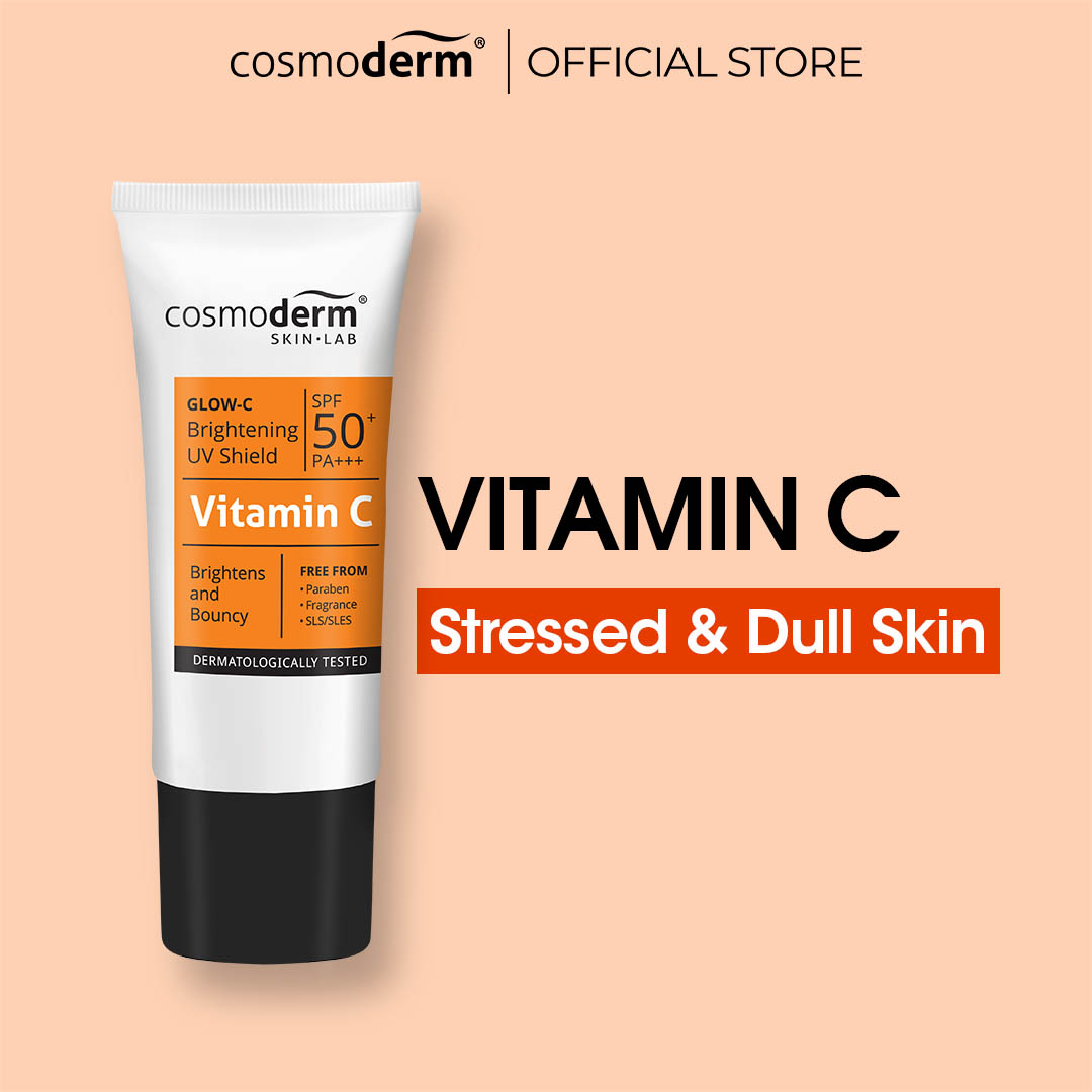 Cosmoderm Glow-C Brightening UV Shield SPF50+ PA+++ 30ml | Shopee Malaysia
