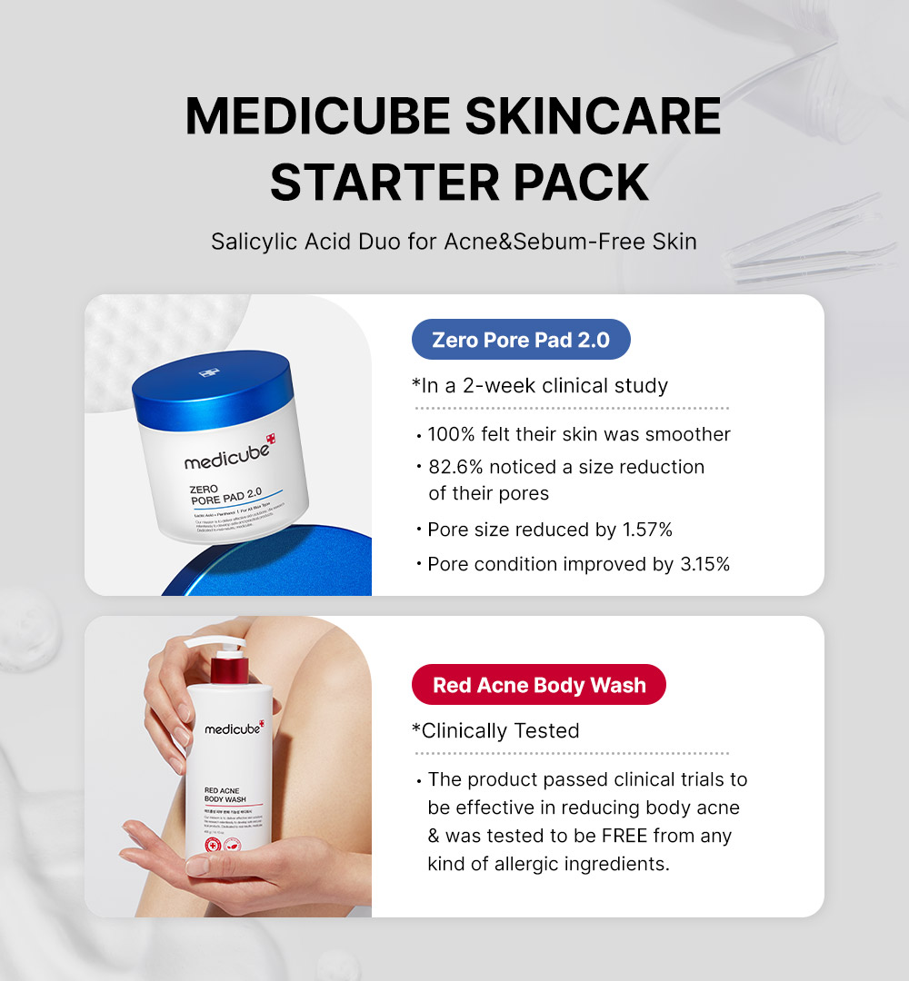[medicube official] Medicube Starter Pack (Red Body Wash + Zero Pore ...