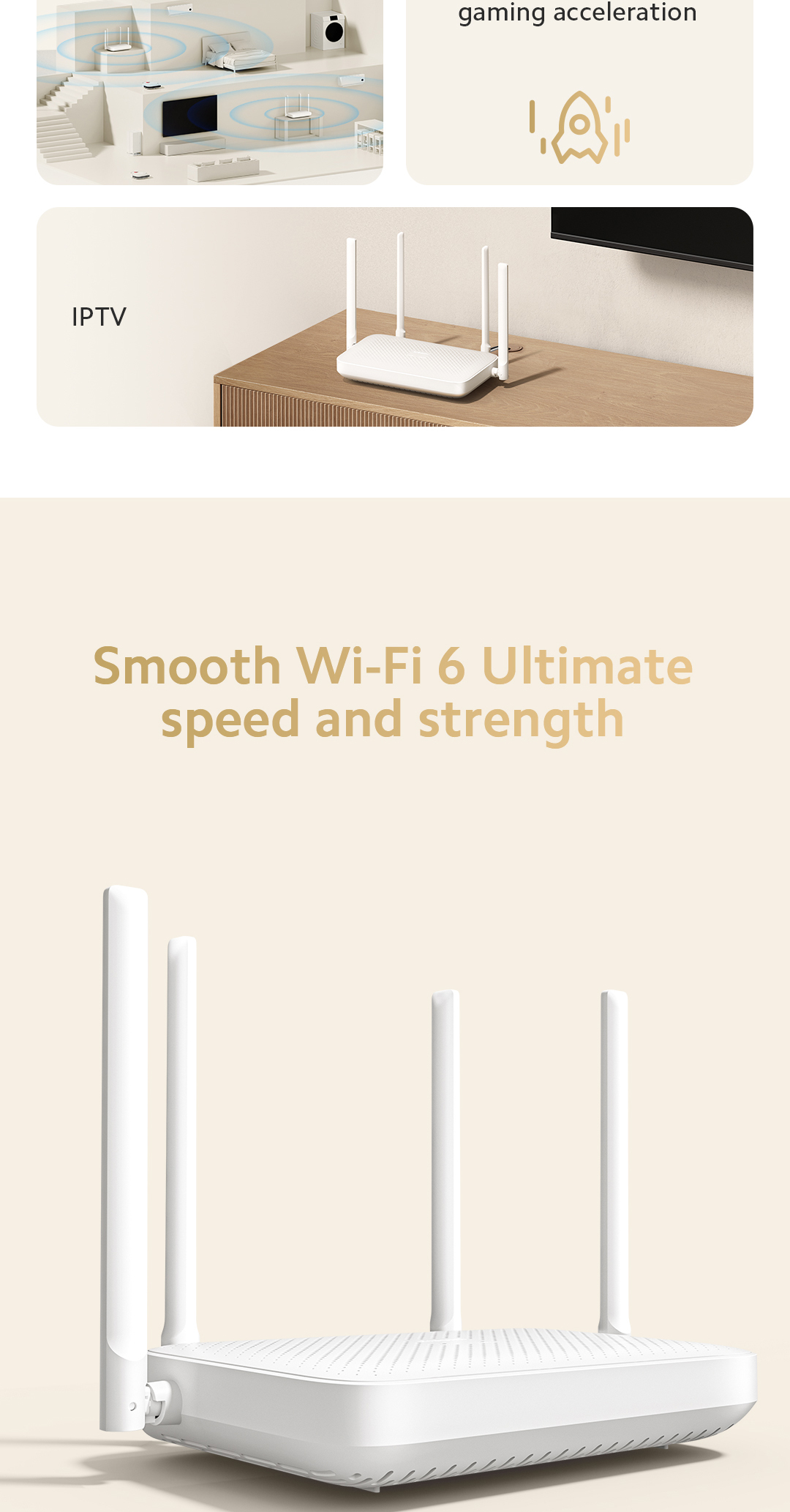 Xiaomi Router AX1500 Up to 1500Mbps*/5GHz WIFI 6/Mesh networking ...