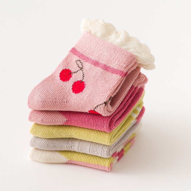 🐳0-3Yrs 5 Pairs/Set Baby Boy Girl Cartoon Design Cotton Socks Newborn ...