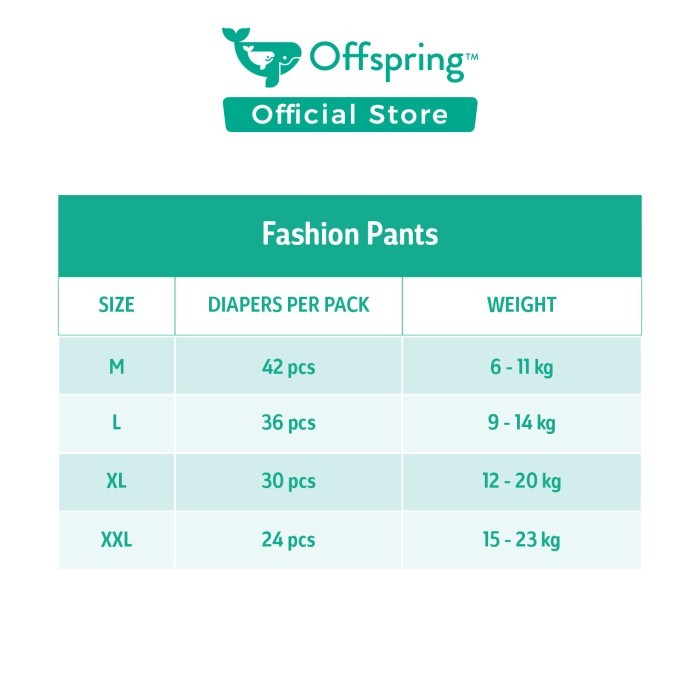 Offspring Natural Chlorine Free Fashion Pants M / L / XL / XXL Size - 1 ...