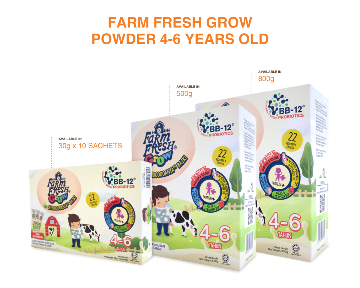 Farm Fresh Grow Powder 4-6 Years Old 30g x 10 sachet | Shopee Malaysia