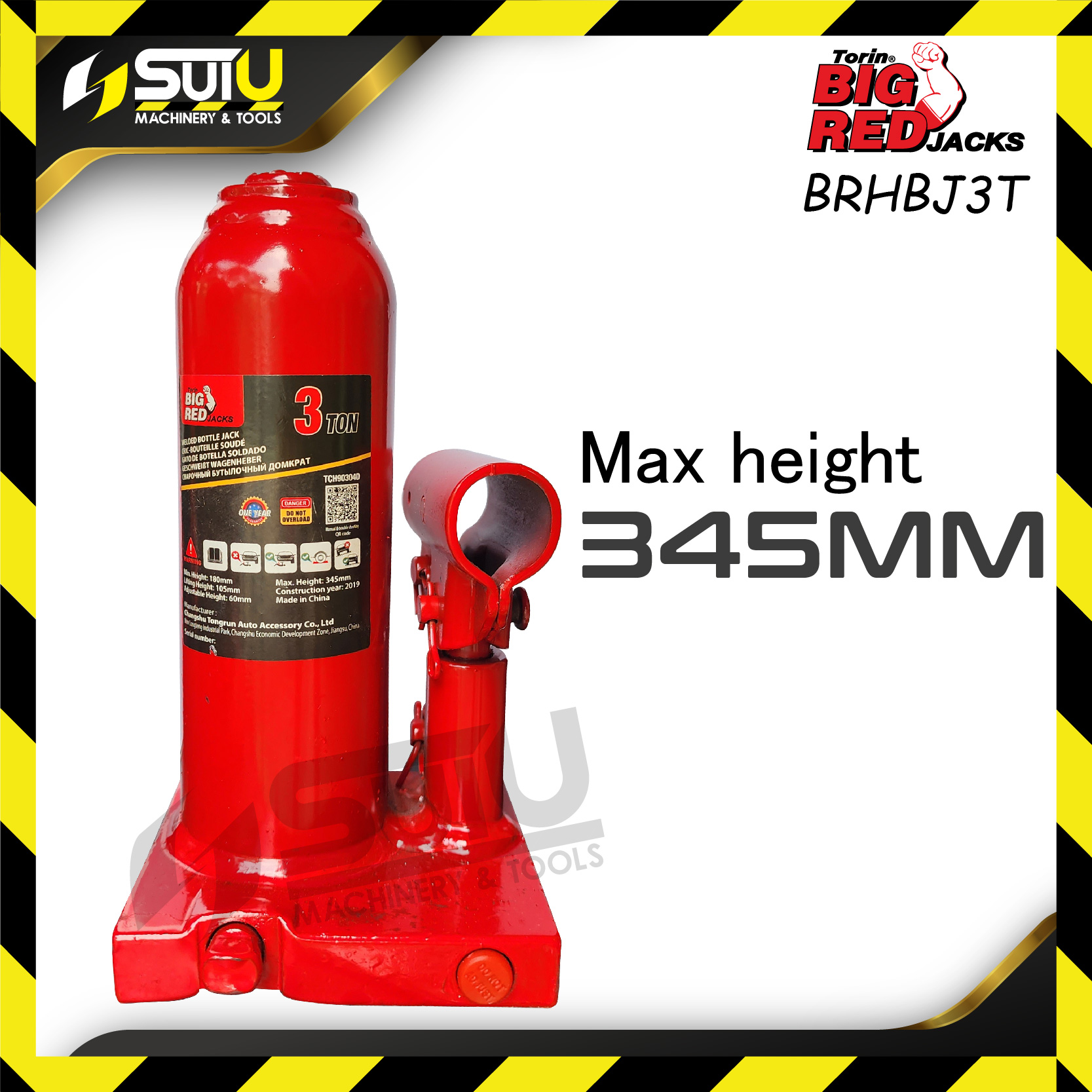 BIGRED BRHBJ3T / TCH90304D 3Ton / 3 Ton Hydraulic Bottle Jack | Shopee Malaysia