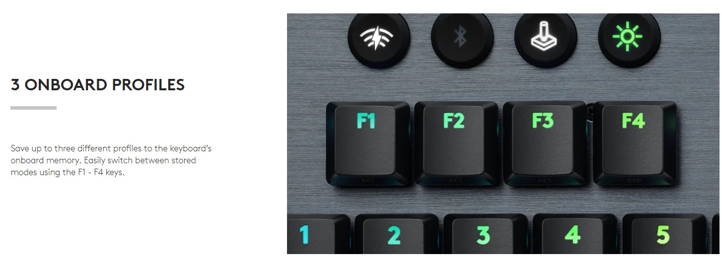 Logitech G913 TKL LIGHTSPEED GL Clicky / Linear / Tactile Tenkeyless ...