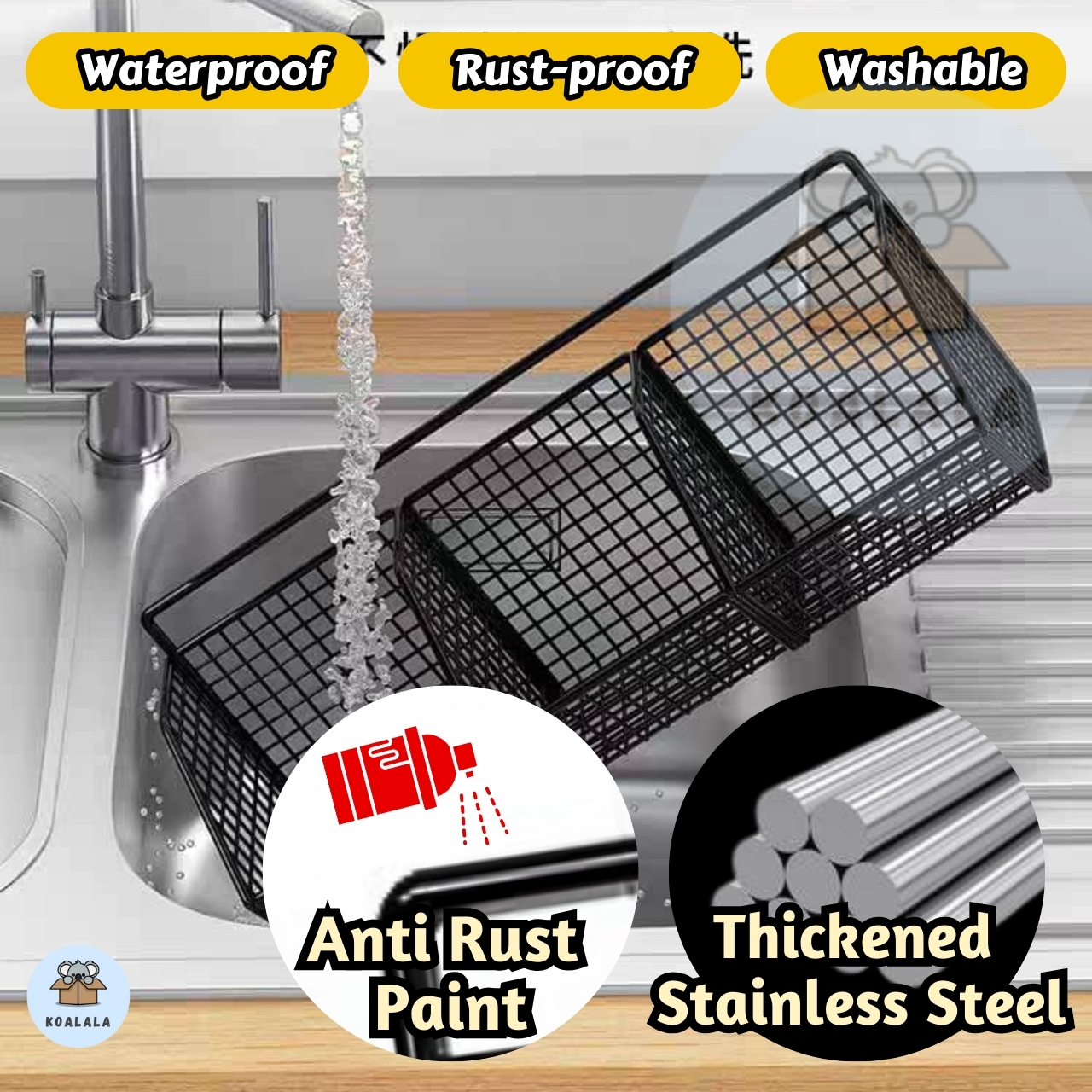 1/2/3 Grid Wall Mounted Onion Storage Basket Bekas Bawang Rack ...