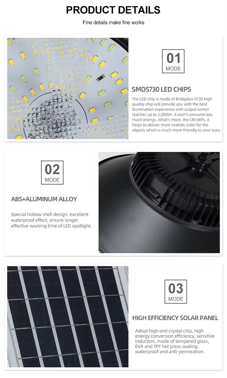 2000W UFO LED Solar Light Indoor Outdoor Lighting Motion Sensor Lamp ...