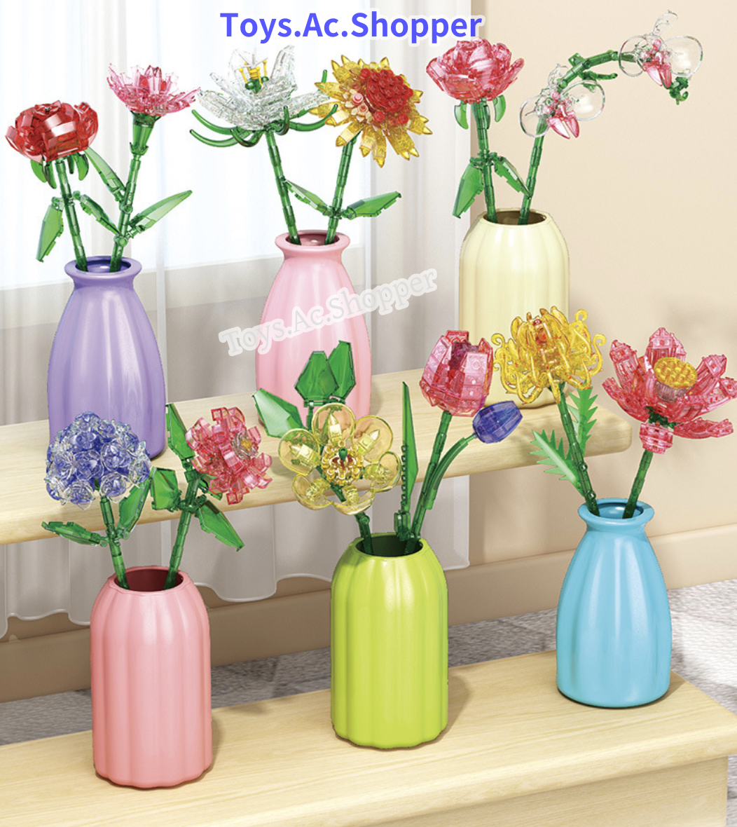 Brick Block Unbreakable Plastic Vases Nordic Style Home Decorative ...