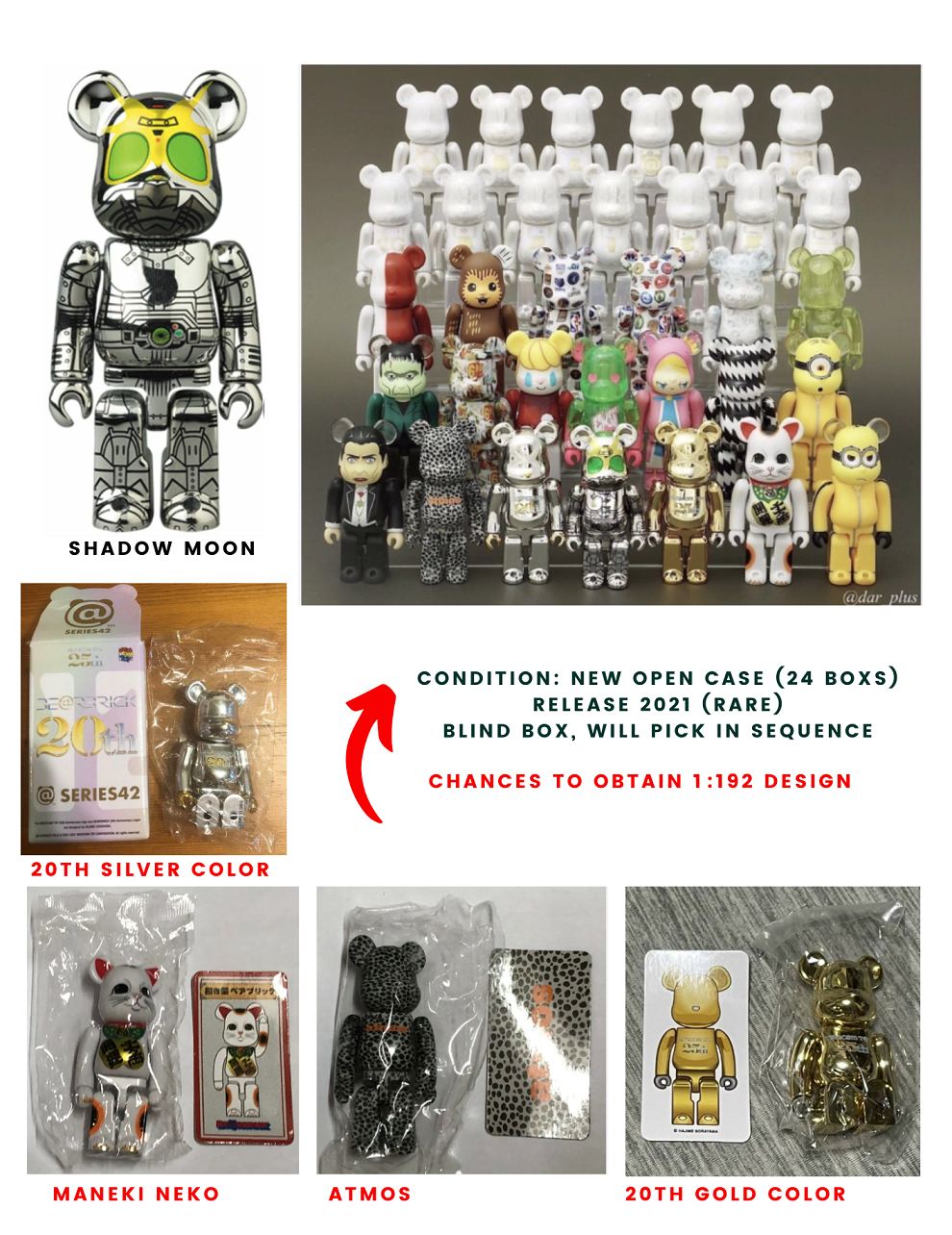 (RARE) Bearbrick BE@rBrick Series 42 Condition: SEALED BLIND BOX ...