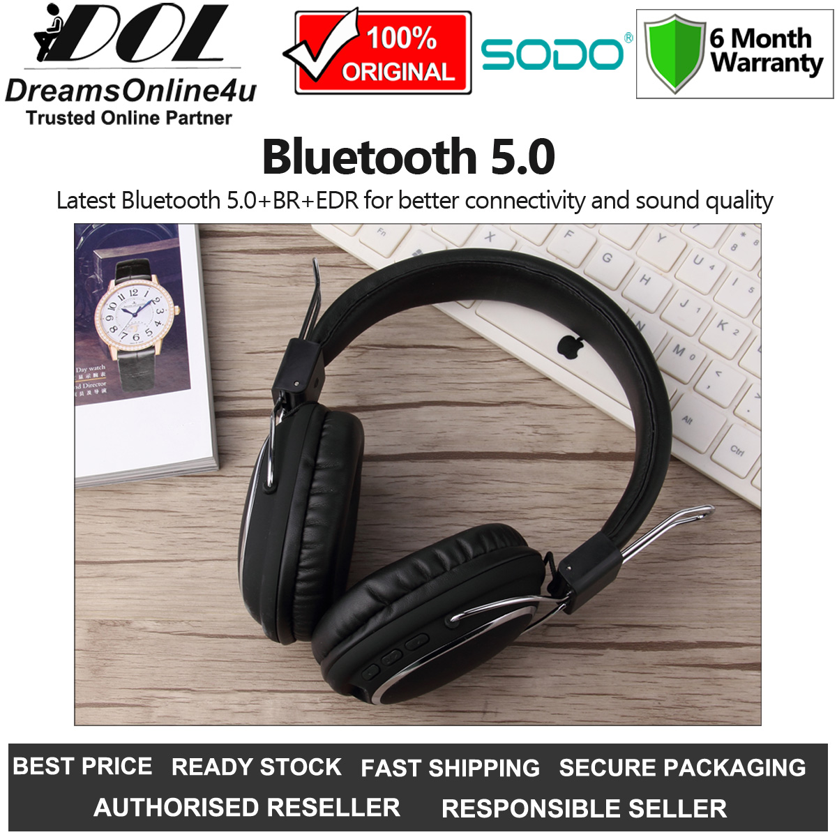 SODO SD-1004 Powerful Bass Crystal Clear Vocal Bluetooth 5 Wired ...