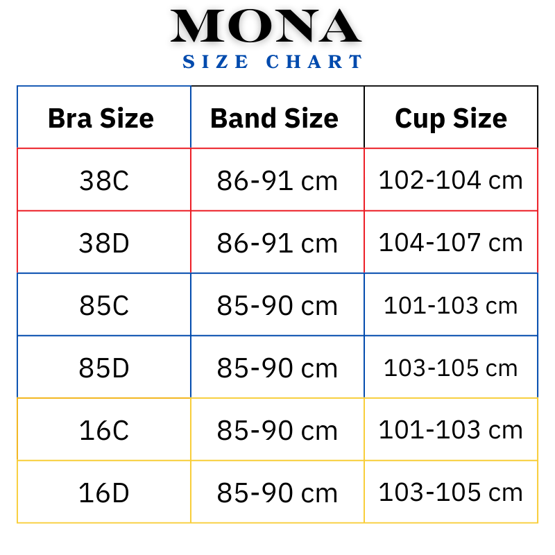 MONA Bra Push Up Wired Bra Besi Europe Brand Full Cup 38C/38D Women Bra ...