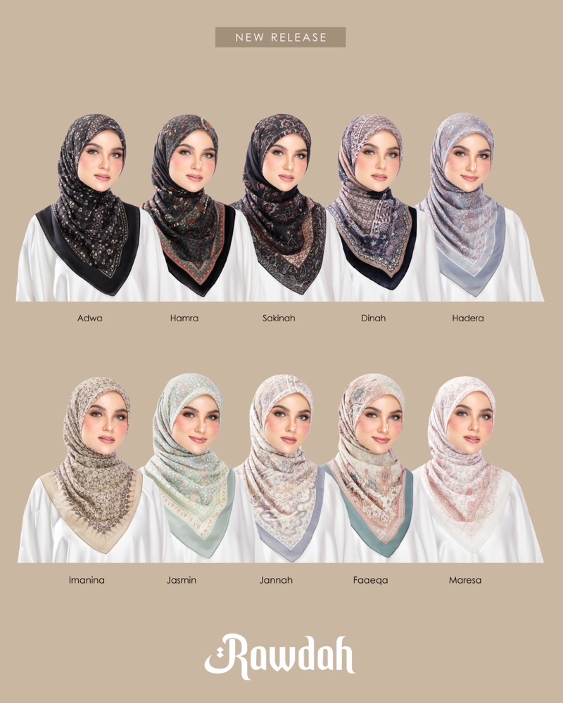 🔥NEW🔥 TUDUNGRUFFLE New Collection - Meraki [Gift Brooch] Tudung Bawal ...