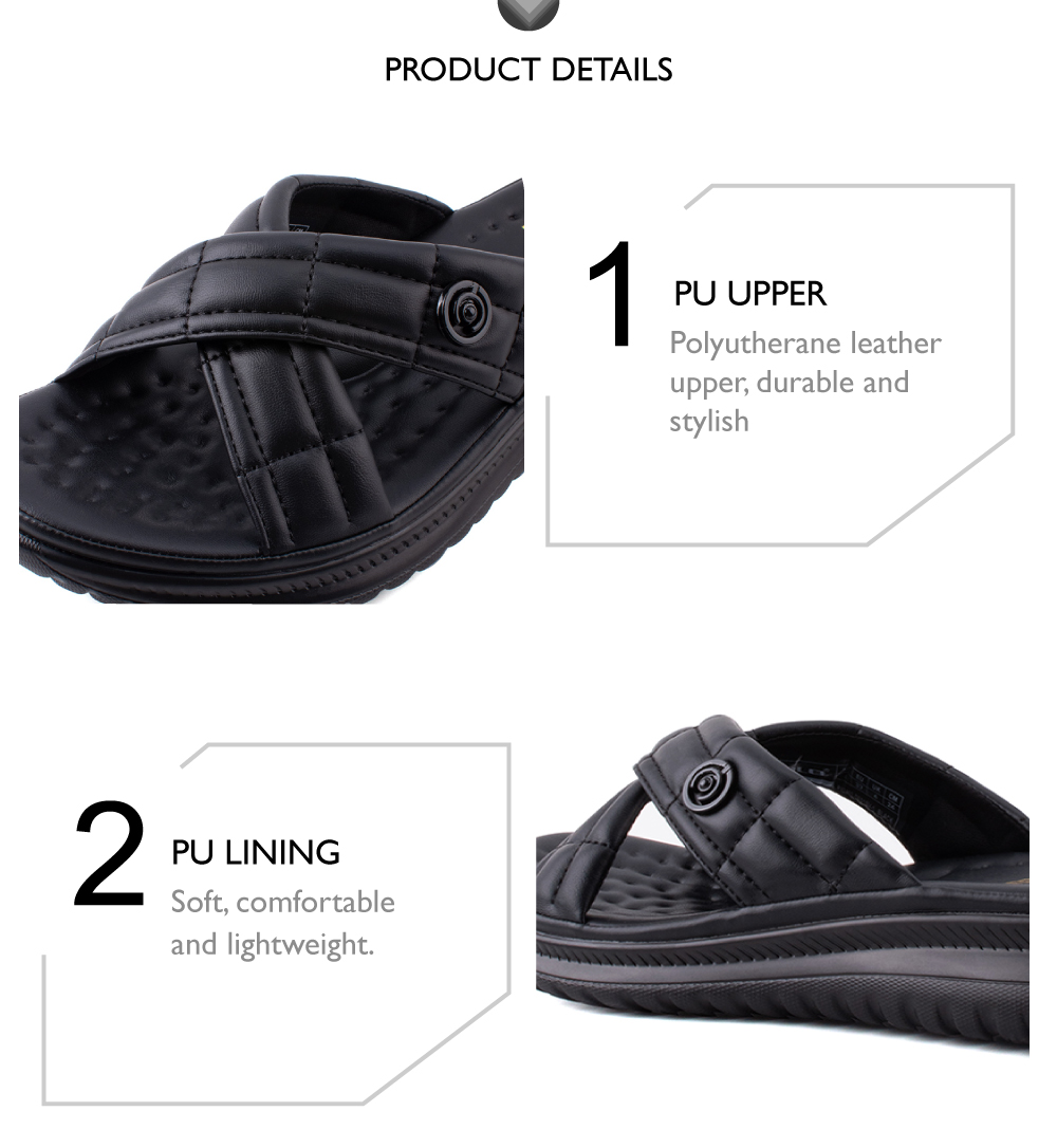 POLO Ladies Marisol Comfort Slip-On Sandals -P92402-TF01SV-1-BLACK ...
