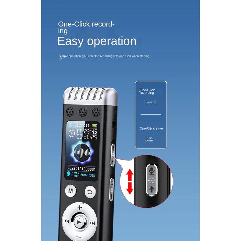 Digital Voice Recorder 240H | Audio Recording Media Player MP3 | IPS ...