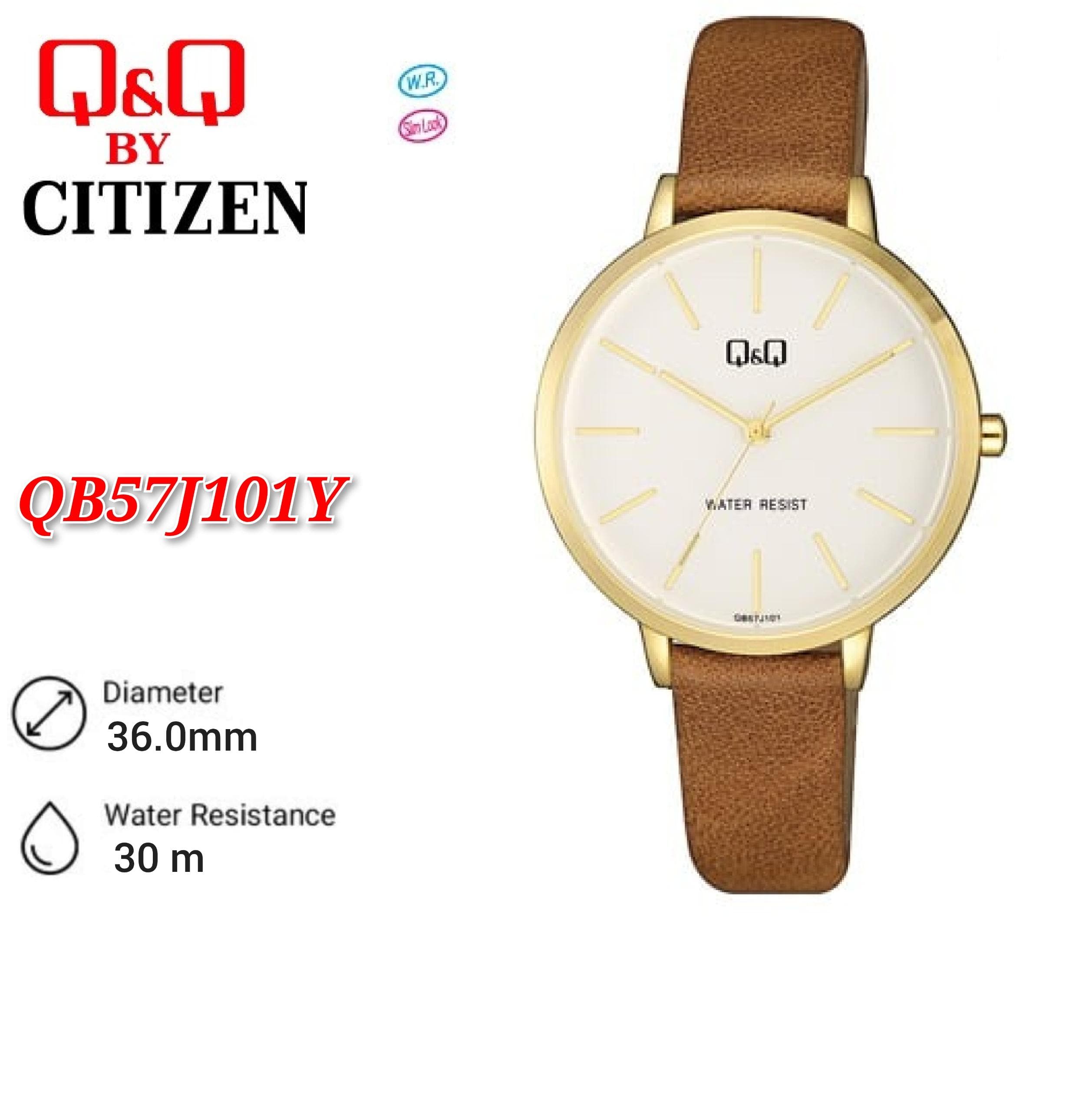Q&Q Japan By Citizen QB57 Analog Ladies Watch - QB57J101Y | Shopee Malaysia
