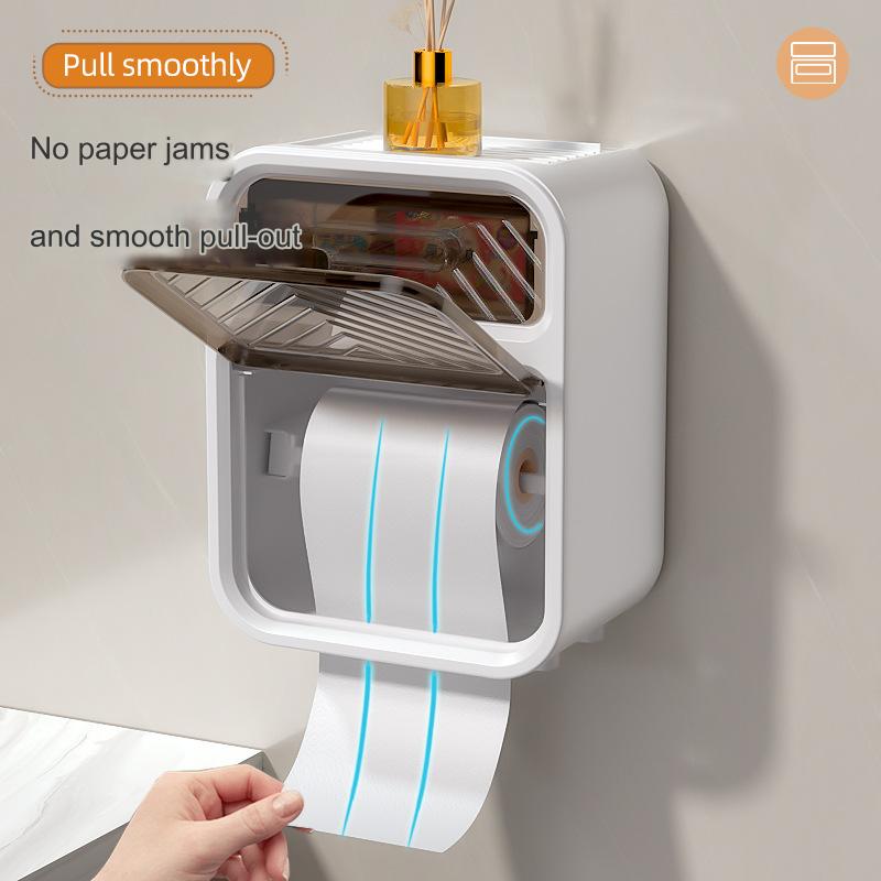 Toilet Paper Roll Tissue Box Holder Container Sanitary Multi Storage ...