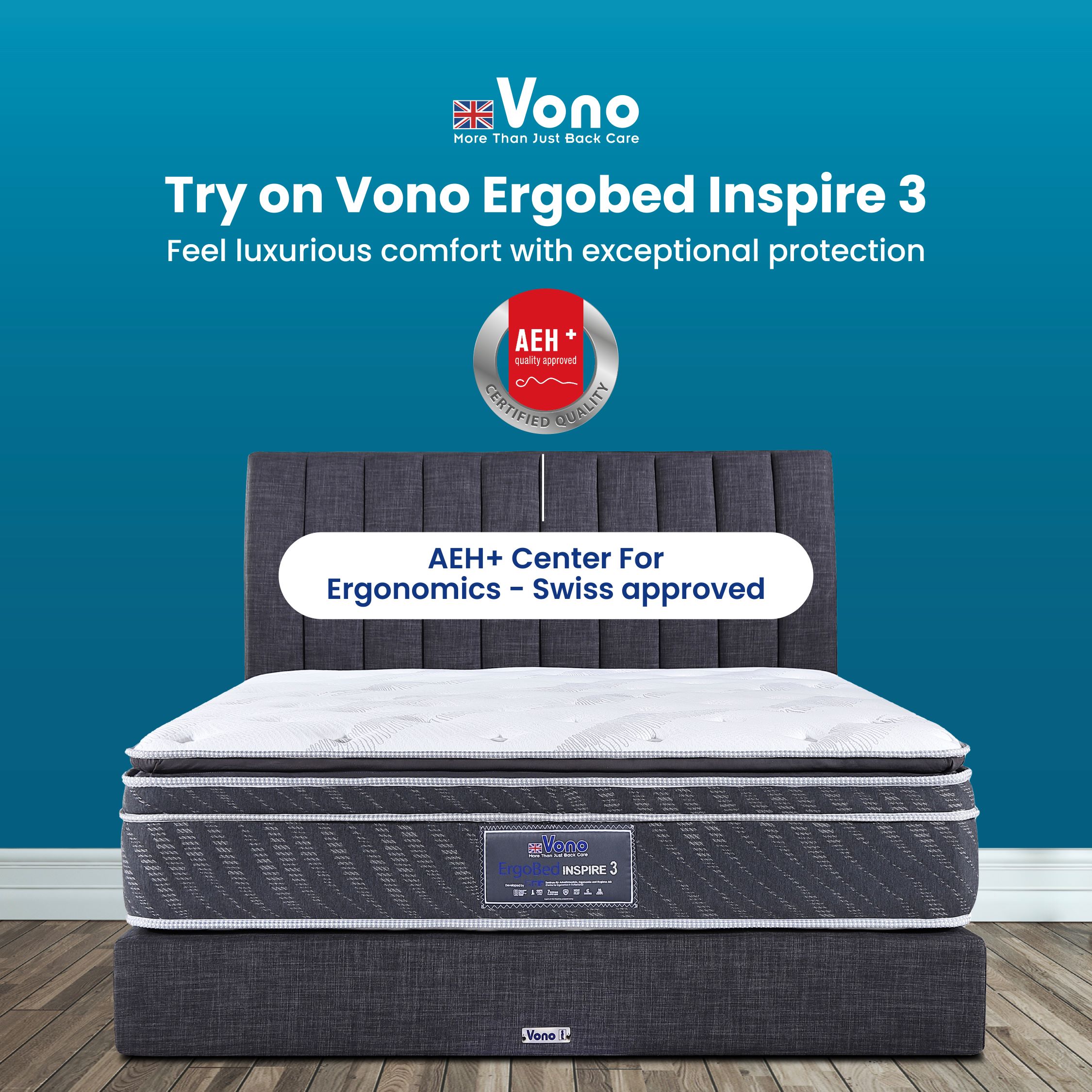 Vono Ergobed Inspire 3 Mattress (Tilam Vono) | 15 years Warranty | 100% ...