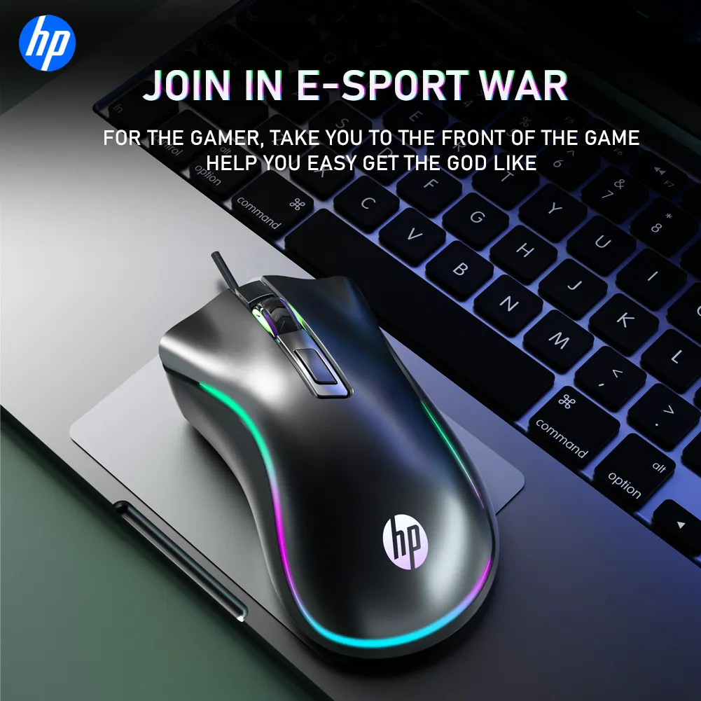 HP G100 USB WIRED OPTICAL GAMING MOUSE WITH 3 DPI ADJUSTABLE MODES, 4 ...